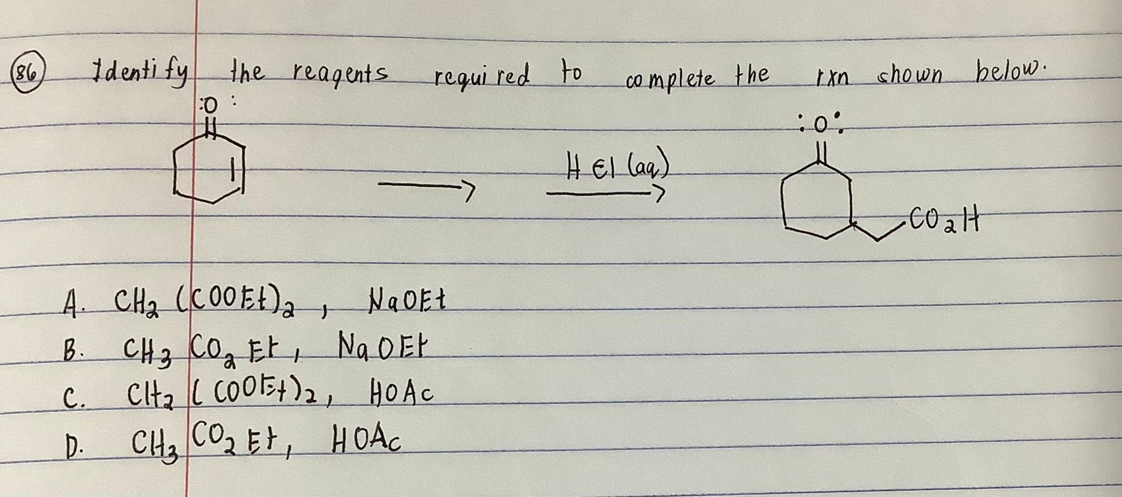 Solved Identify the reagents required to complete the rxn | Chegg.com