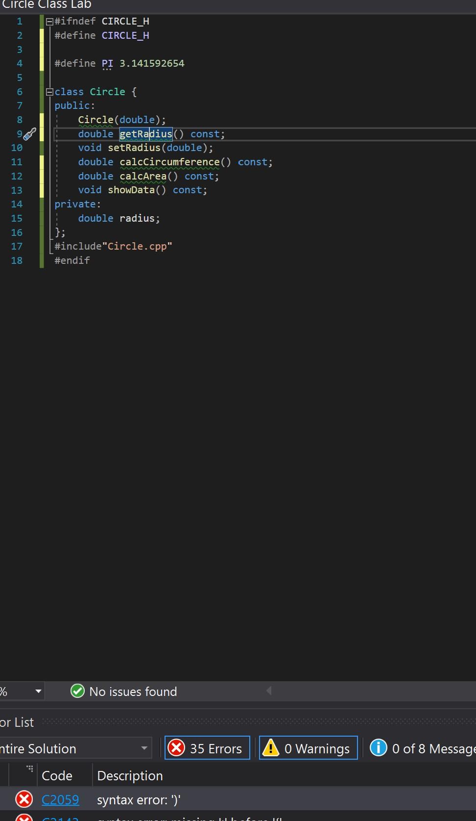 Solved Requirements: Construct a class and Circle that bas a | Chegg.com