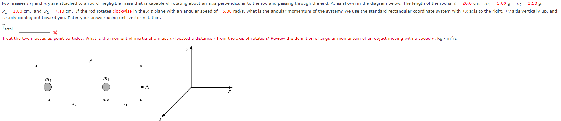 Solved −z axis coming out toward you. Enter your answer | Chegg.com