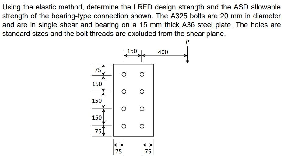 Solved Using the elastic method, determine the LRFD design | Chegg.com