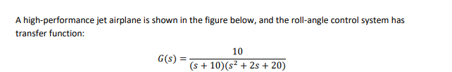 Solved A high-performance jet airplane is shown in the | Chegg.com