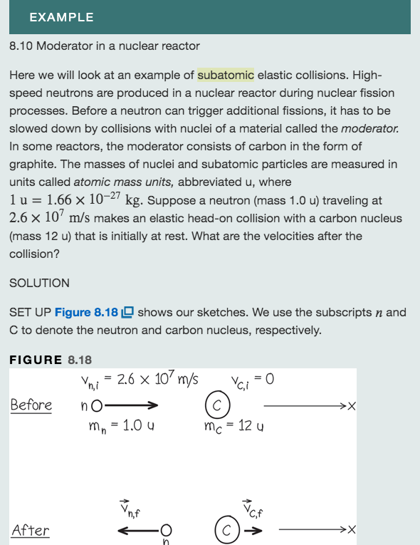 Solved EXAMPLE 8.10 Moderator in a nuclear reactor Here we | Chegg.com