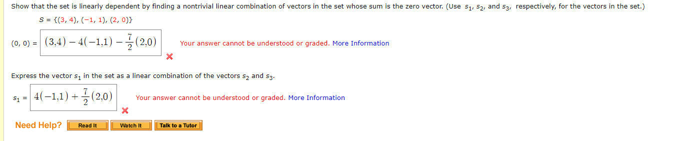 Solved Show that the set is linearly dependent by finding a | Chegg.com