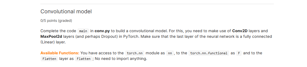 Solved Convolutional model 0/5 points (graded) Complete the | Chegg.com