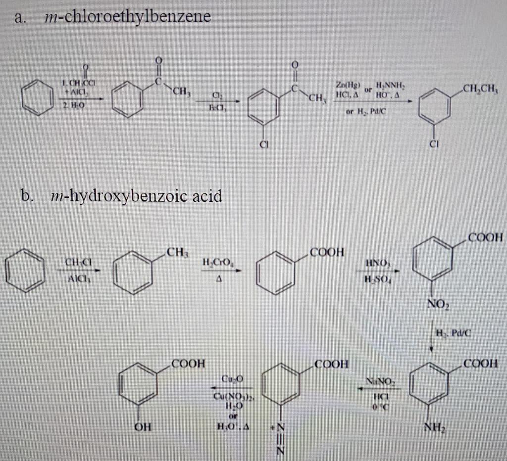 Solved a. m-chloroethylbenzene osoba plano CH CH,CH, CH, | Chegg.com
