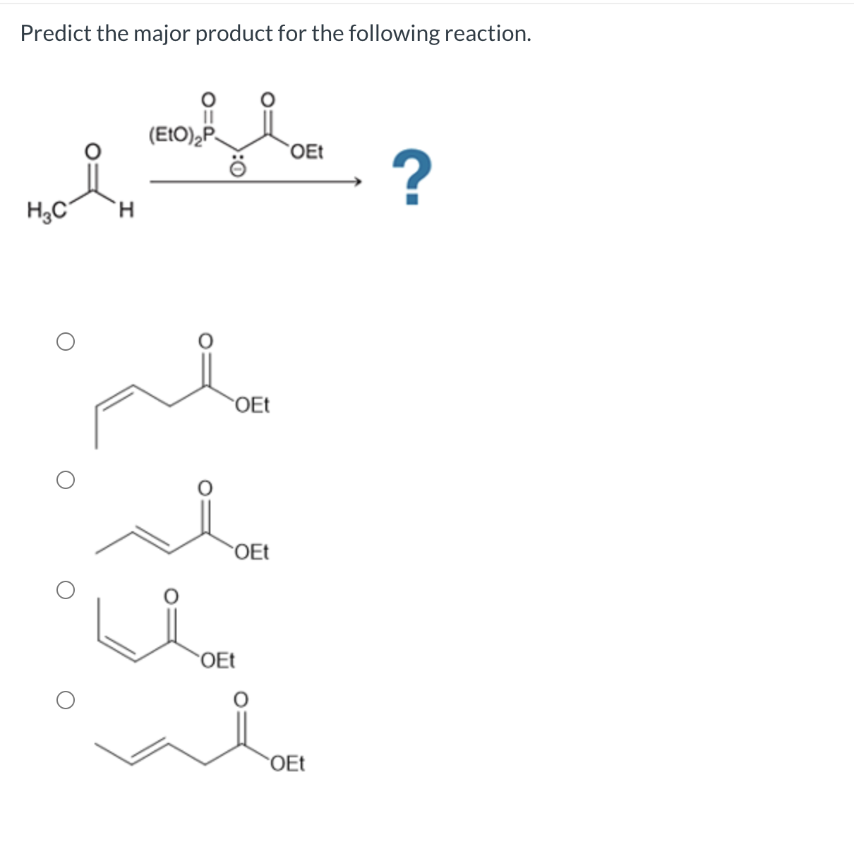 Solved Predict the major product for the following reaction. | Chegg.com