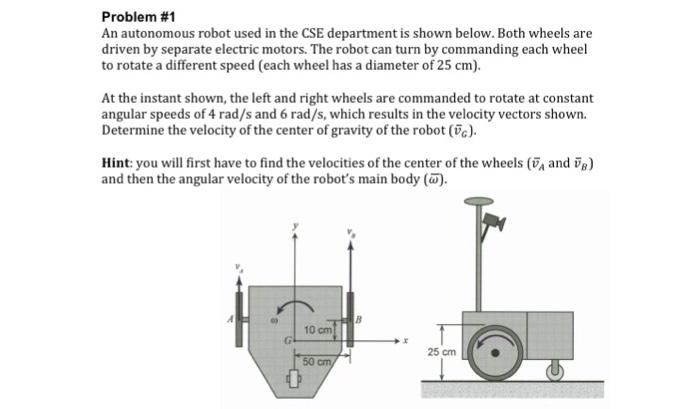 Solved An autonomous robot used in the CSE department is | Chegg.com