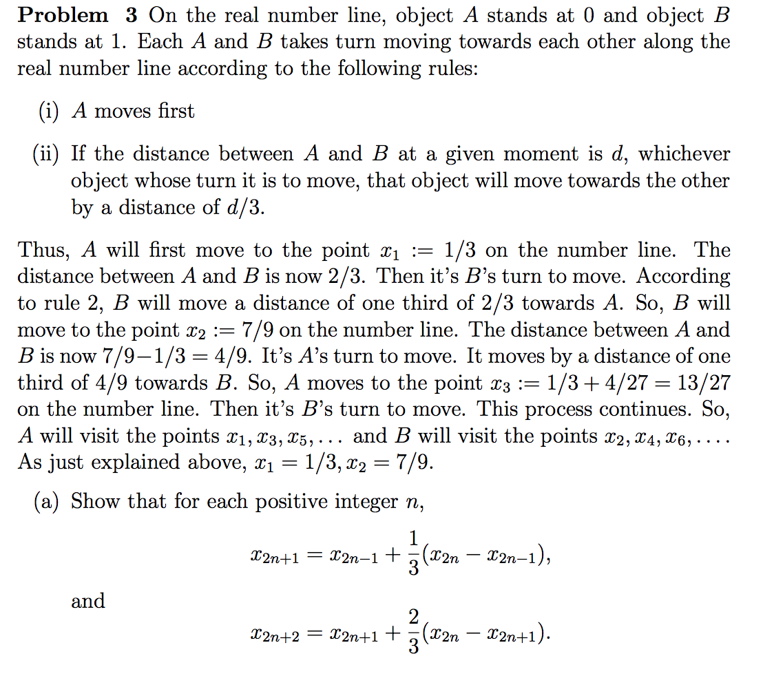 Solved Problem 3 On the real number line, object A stands at | Chegg.com