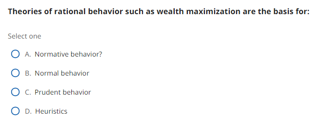 Solved Theories of rational behavior such as wealth | Chegg.com