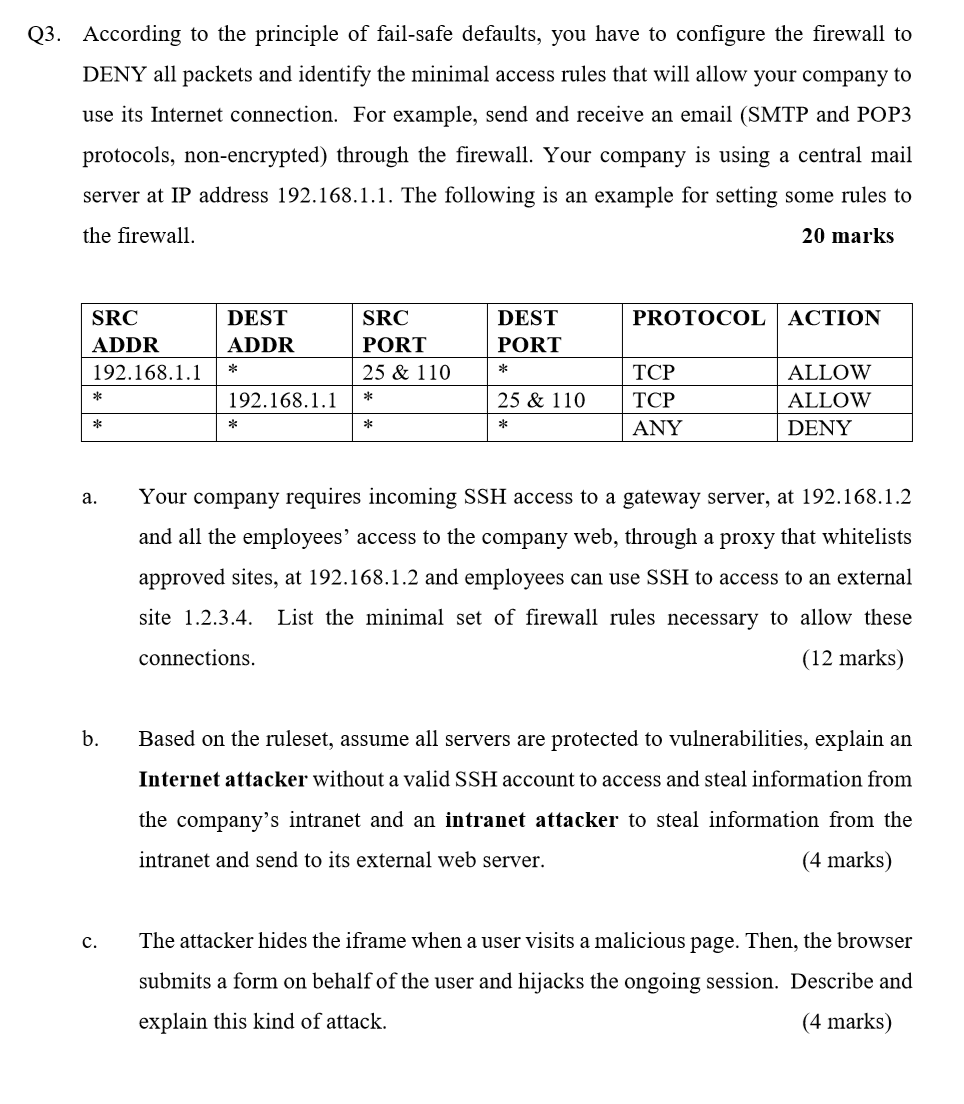 Solved Q3. ﻿According to the principle of fail-safe | Chegg.com
