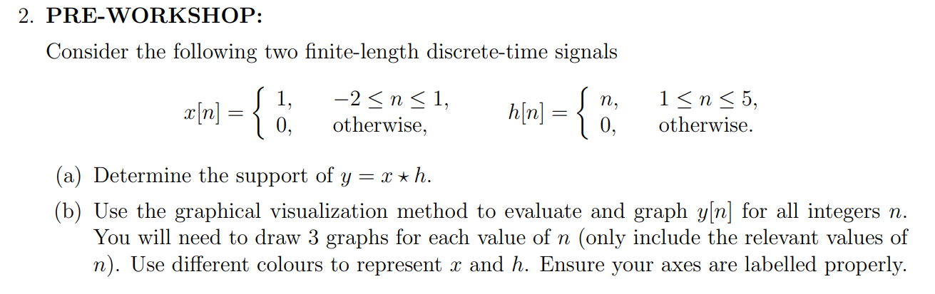 Solved 2. PRE-WORKSHOP: Consider the following two | Chegg.com
