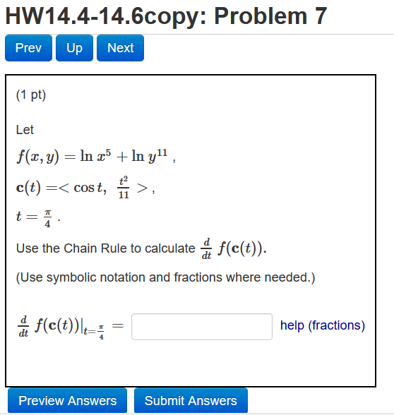 Solved HW14.4-14.6copy: Problem 7 Prev Up Next (1 pt) Let | Chegg.com