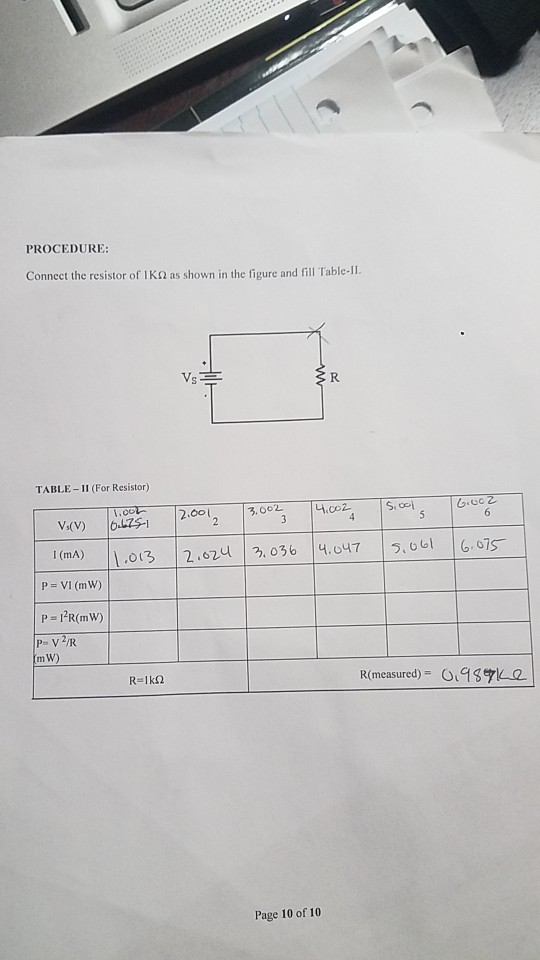 Solved PROCEDURE: Connect the resistor of IK2 as shown in | Chegg.com