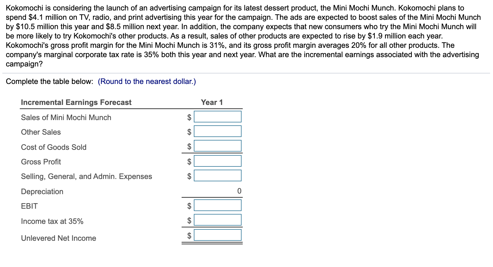 Solved Kokomochi is considering the launch of an advertising | Chegg.com