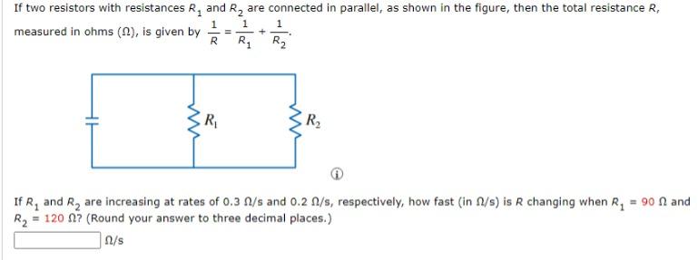 Solved If two resistors with resistances R1 and R2 are | Chegg.com