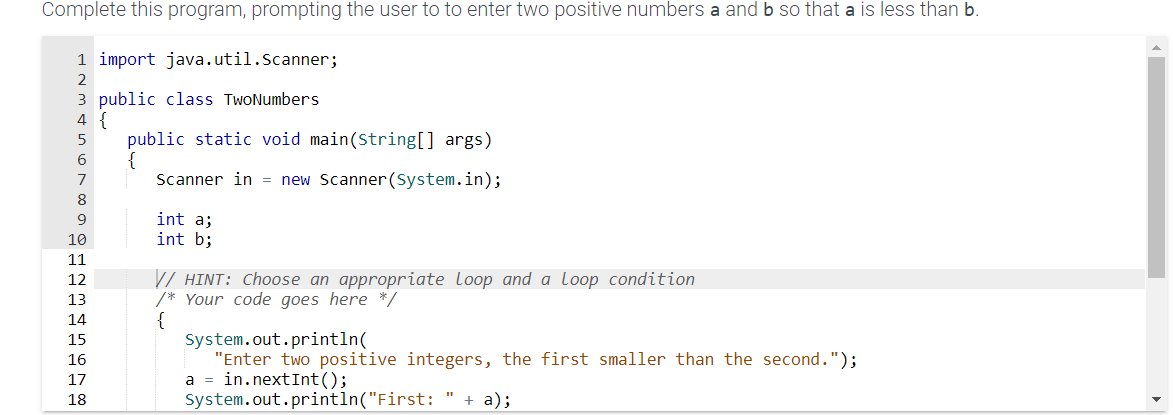 Solved Complete this program, prompting the user to to enter | Chegg.com