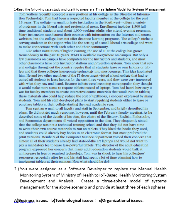 Solved 1-Read the following case study and use it to prepare | Chegg.com