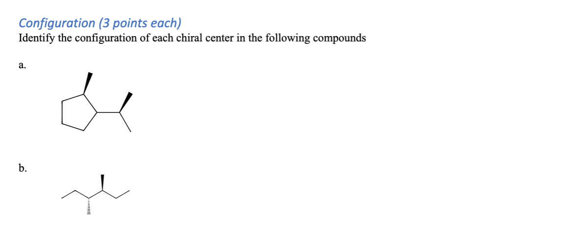 Solved Configuration (3 points each) Identify the | Chegg.com