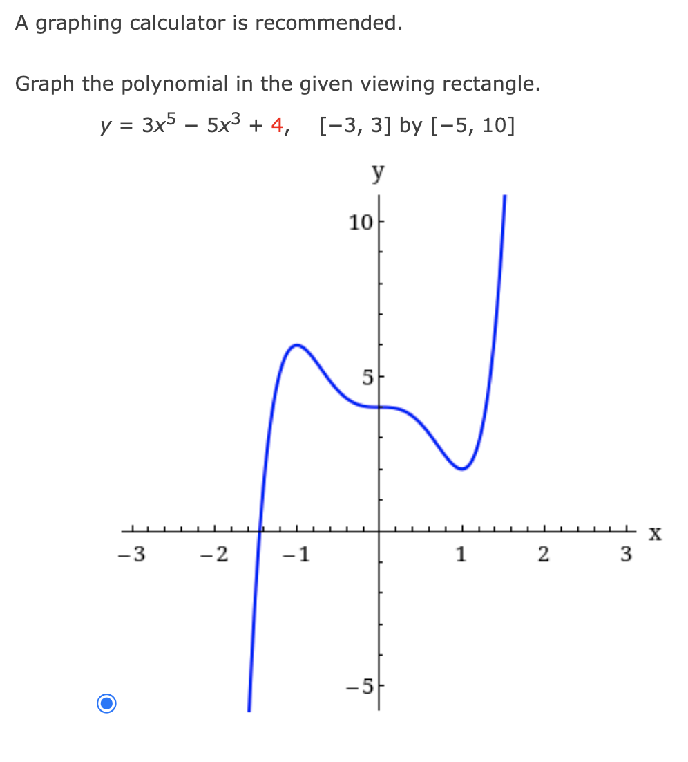 Solved solutions please Graph the polynomial in the given | Chegg.com