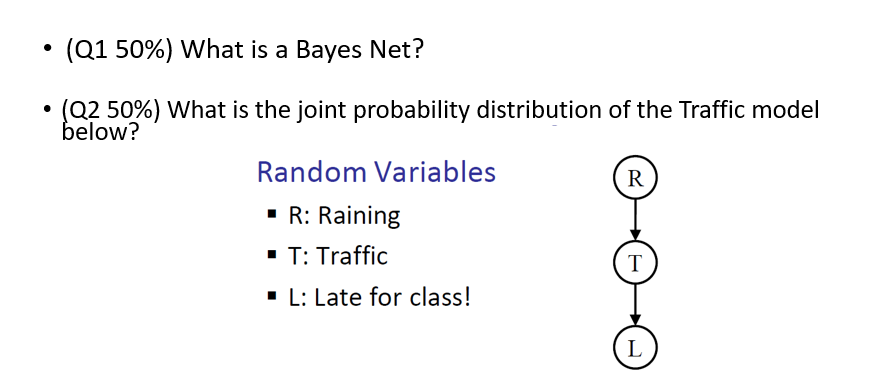Solved - (Q1 50\%) What is a Bayes Net? - (Q2 50\%) What is | Chegg.com