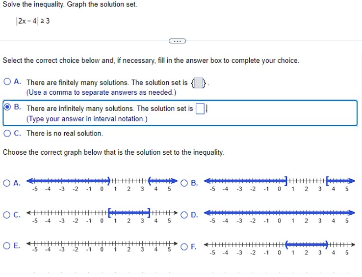 Solved Solve the inequality. Graph the solution | Chegg.com