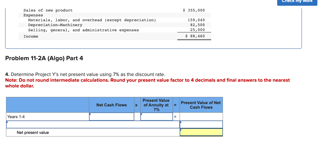 Solved Required information Problem 11-2A (Algo) Payback | Chegg.com