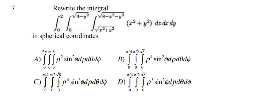 Solved 5. The region, R, of integration for the integral | Chegg.com