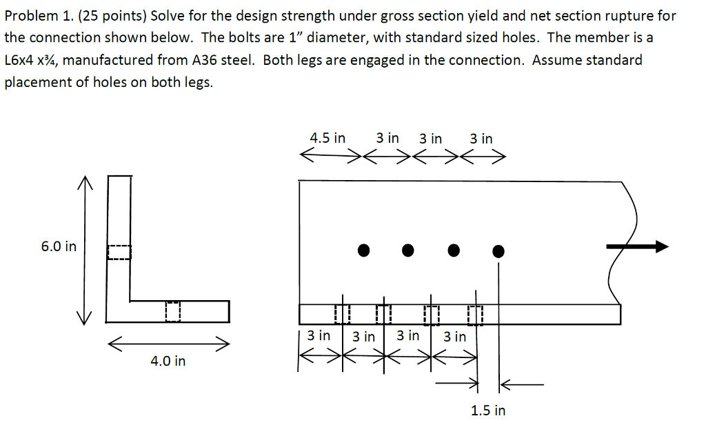 Solved Problem 1. ( 25 points) Solve for the design strength | Chegg.com