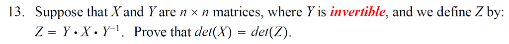 Solved Suppose that Xand Y are n x n matrices, where Y is | Chegg.com