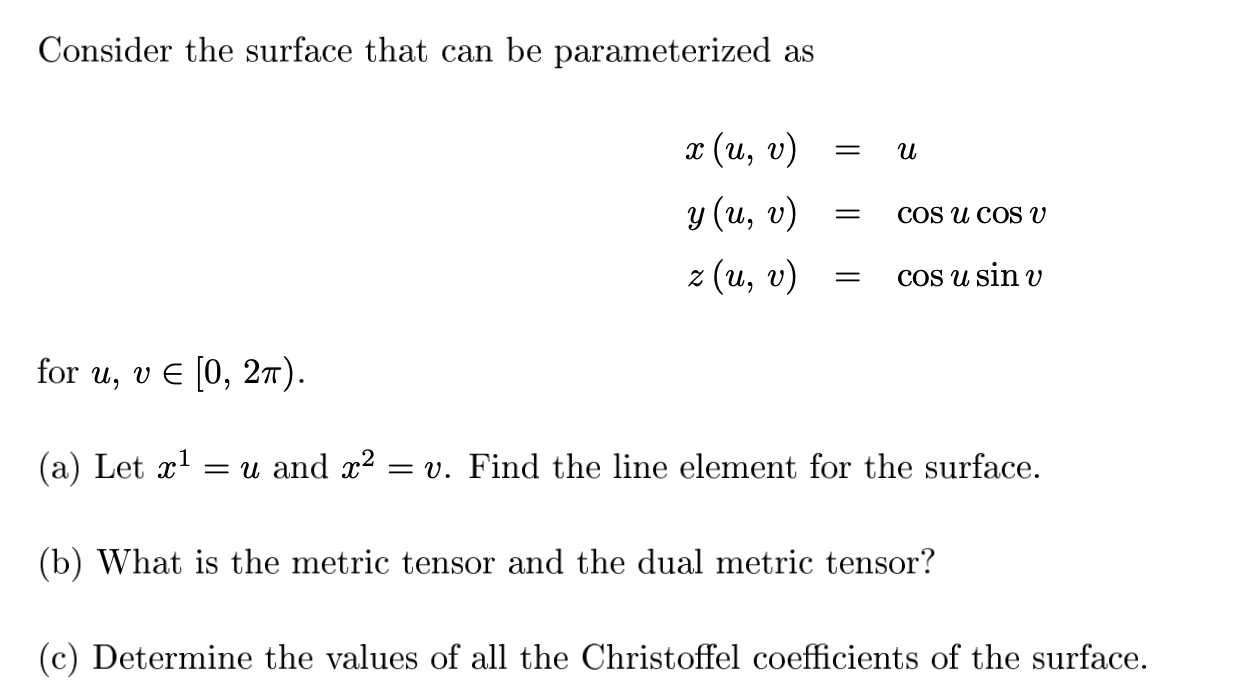 Solved Consider the surface that can be parameterized as | Chegg.com