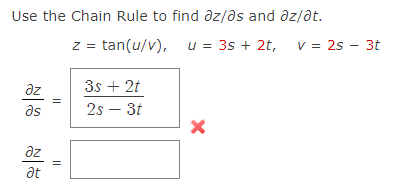Solved Use the Chain Rule to find ∂z/∂s and ∂z/∂t. | Chegg.com