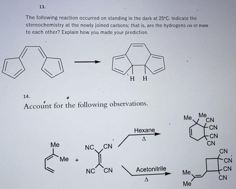 Solved The following reaction occurred on standing in the | Chegg.com