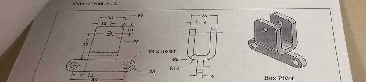Solved draw this by using (Solidworks ) step by step with | Chegg.com