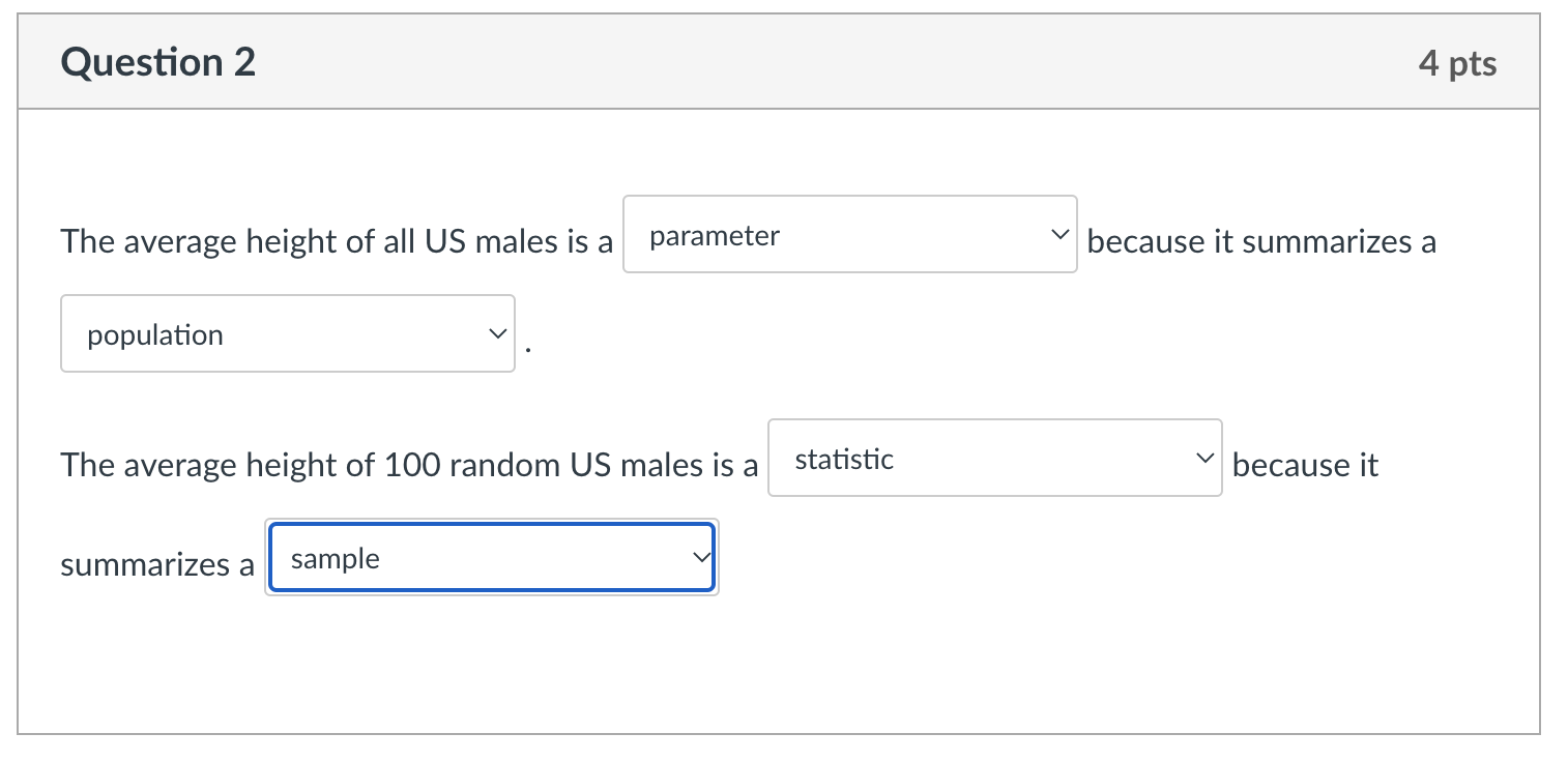 Solved The Choices For All Of These Are Population 0112