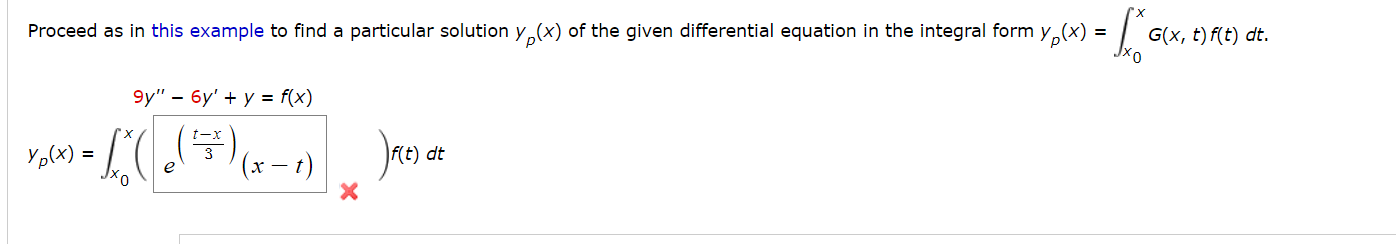 Solved Proceed as in this example to find a particular | Chegg.com