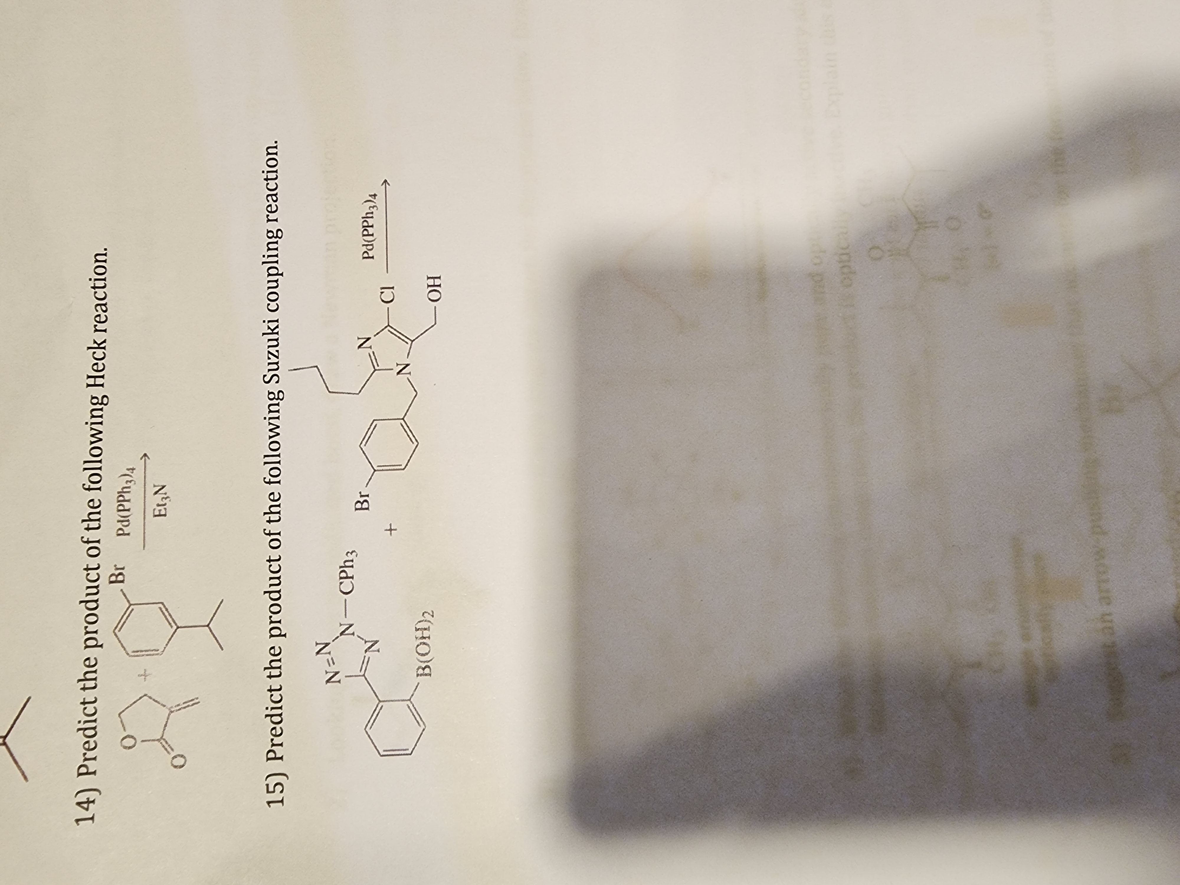 Solved 14) Predict the product of the following Heck | Chegg.com
