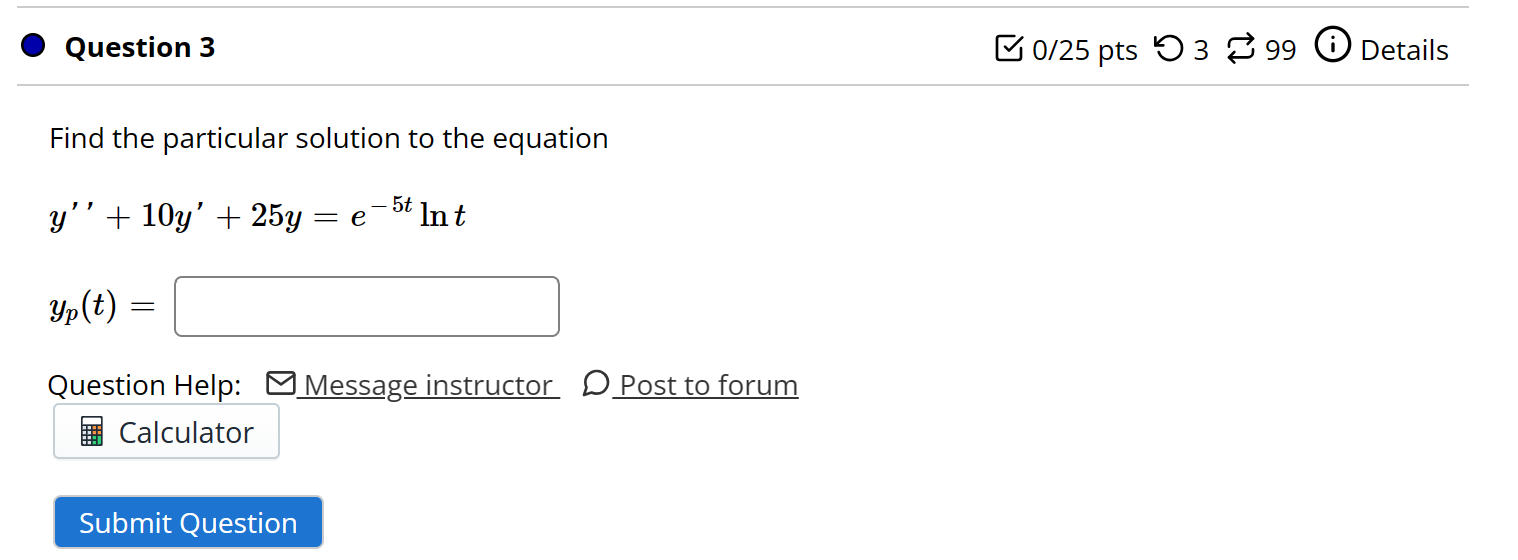 Solved Find the particular solution to the equation | Chegg.com