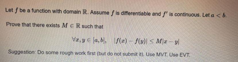 Solved Let f be a function with domain R. Assume f is | Chegg.com