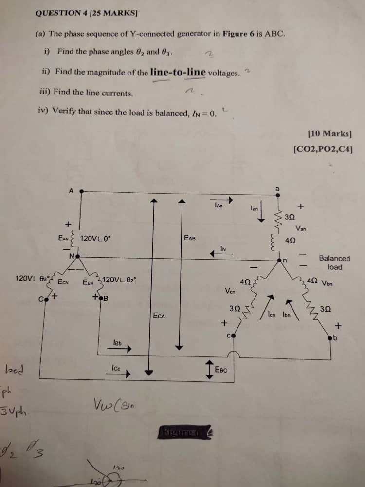 Solved QUESTION 4 [25 MARKS] (a) The phase sequence of | Chegg.com