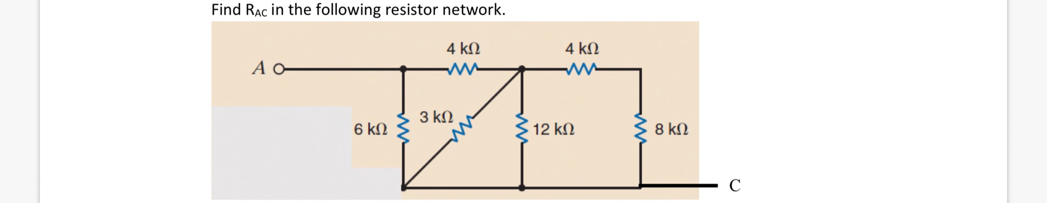 Solved Find RAC in the following resistor network. | Chegg.com