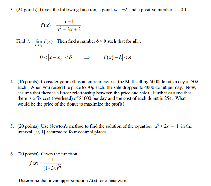 Solved 1. (12 points) Evaluate the limit, if it exists. | Chegg.com
