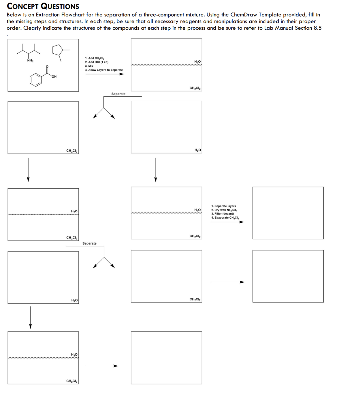 Solved Below Is An Extraction Flowchart For The Separation 7890