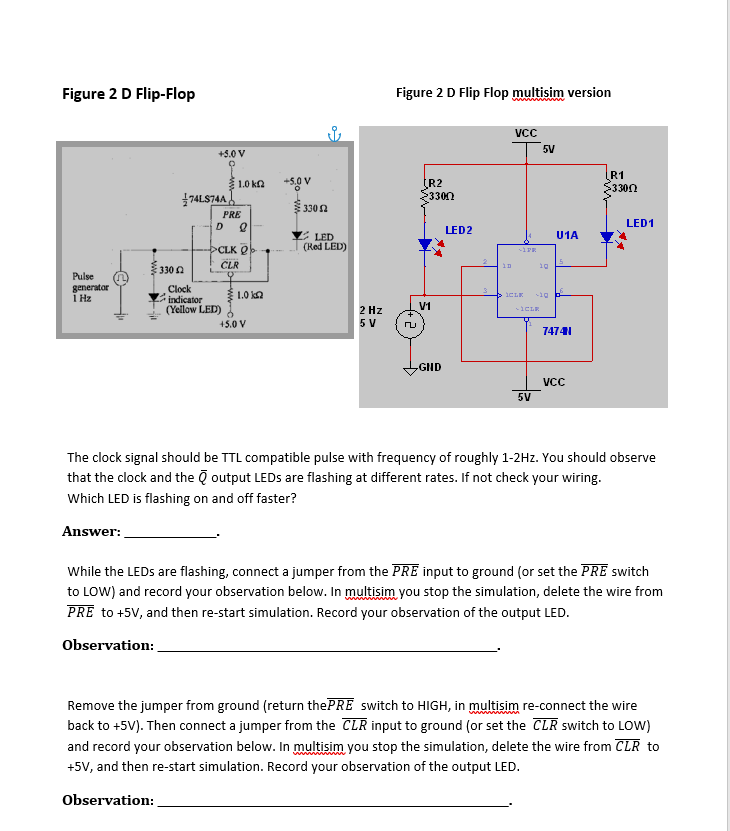 Solved Figure 2 D Flip-Flop Figure 2 D Flip Flop multisim | Chegg.com