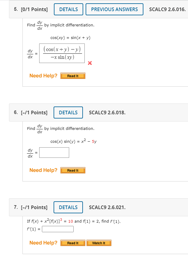 Solved 5. [0/1 Points] DETAILS PREVIOUS ANSWERS SCALC9 | Chegg.com