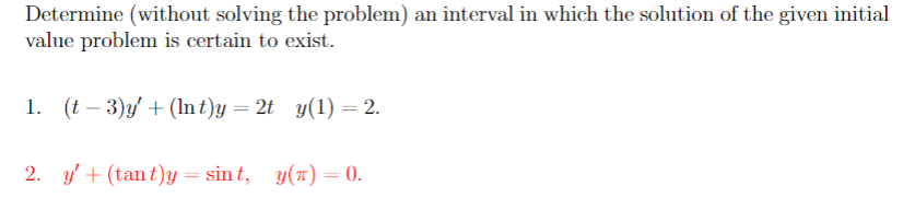 Solved Determine (without solving the problem) an interval | Chegg.com
