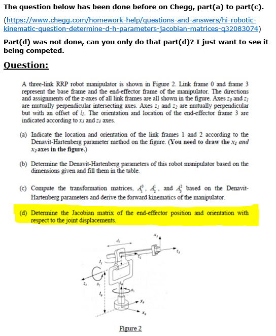 Solved The question below has been done before on Chegg, | Chegg.com