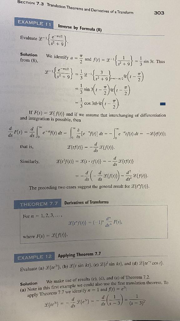 Solved 4) Using theorem 7.7, theorem 7.2, and translation | Chegg.com