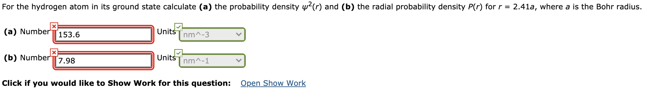 Solved For the hydrogen atom in its ground state calculate | Chegg.com
