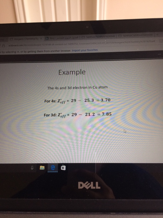 The 4s and 3d electron in Cu atom For 4s: Z_eff* = | Chegg.com