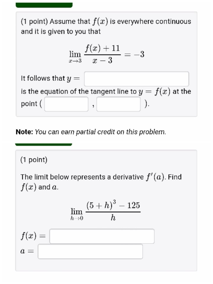 Solved (1 point) Assume that f(x) is everywhere continuous | Chegg.com Solved (1 point) Assume that f(x) is everywhere continuous | Chegg.com